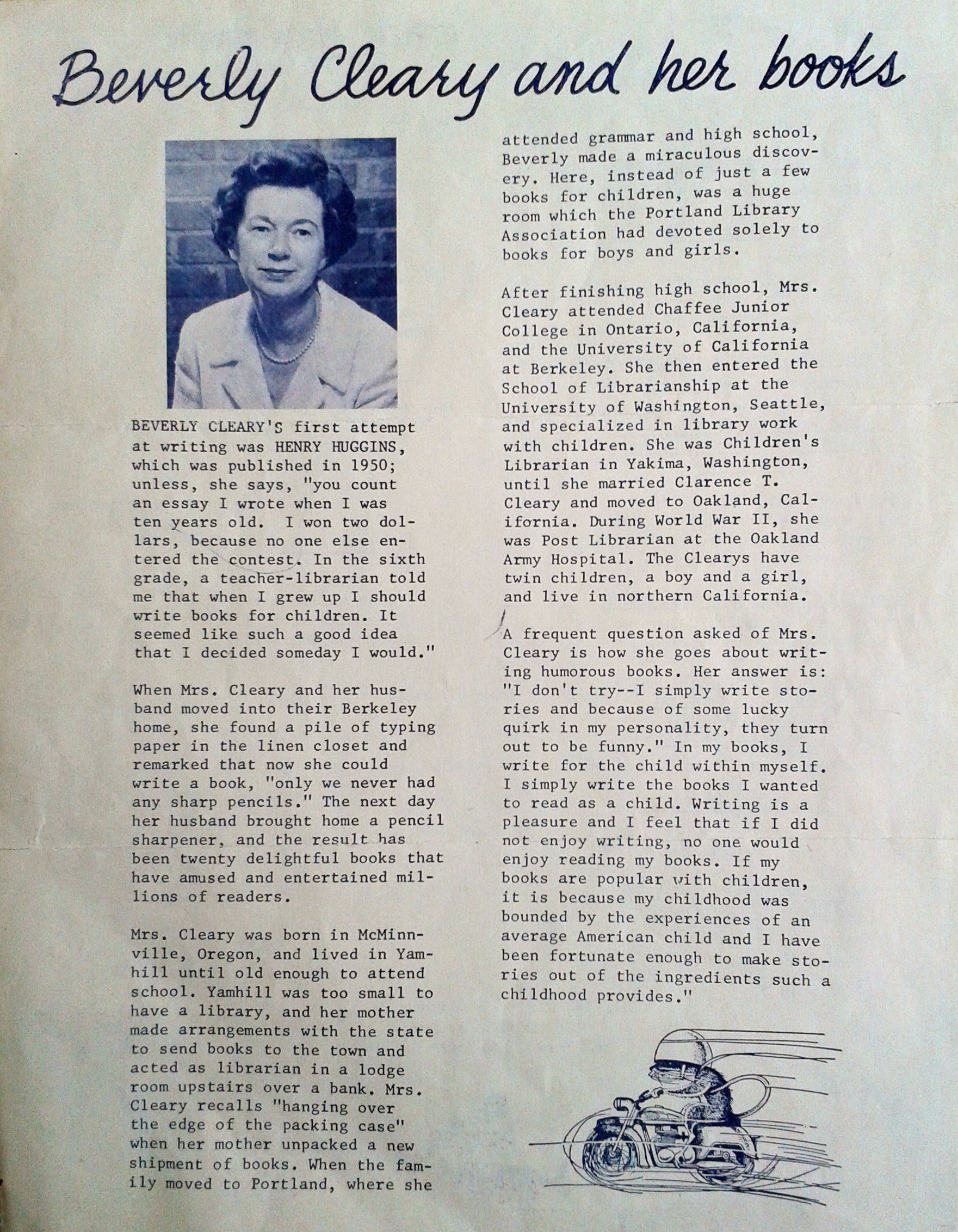 Beverly Cleary S 100th Birthday